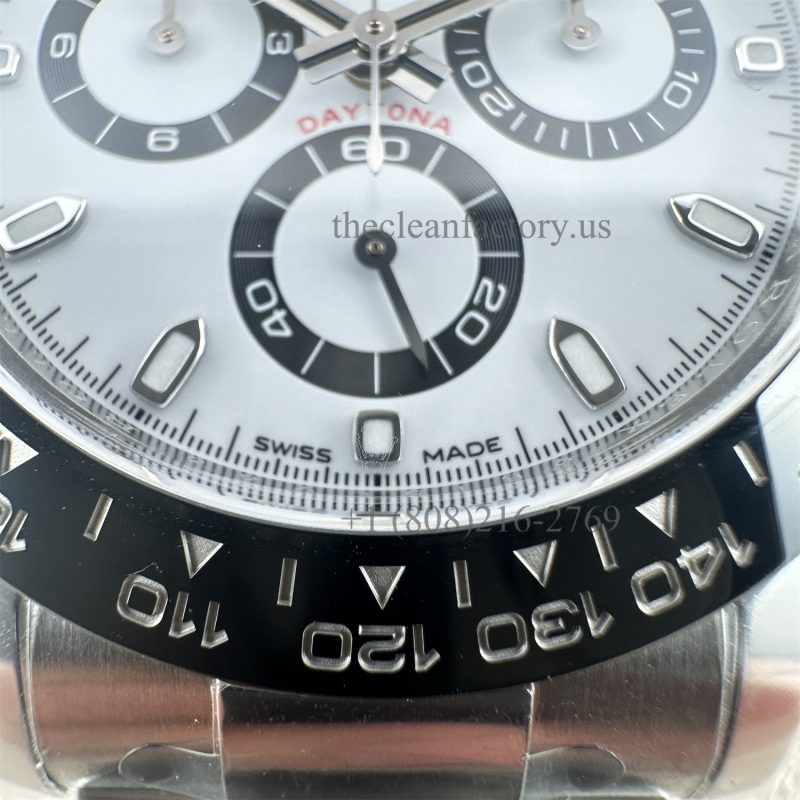 Clean Factory Rolex Daytona 116500LN-0001 40mm White Panda Dial Black ...
